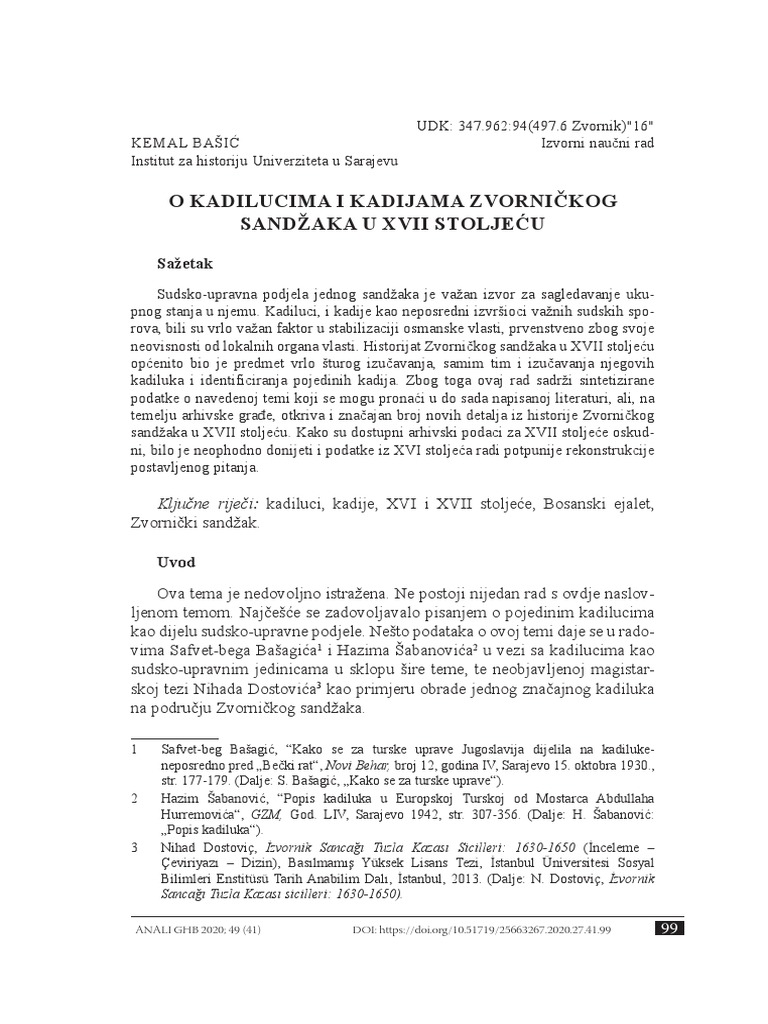 O Kadijama I Kadilucima U ZV | PDF