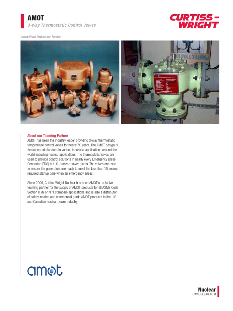 AMOT 3-Way Thermostatic Valves Guide | PDF | Valve | Nuclear Power