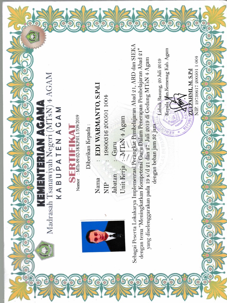 1 Sertifikat Lokakarya | PDF