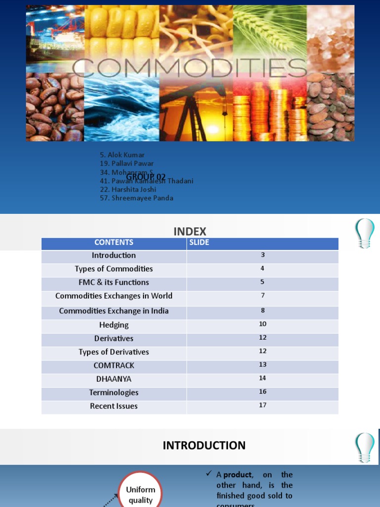 COMMODITY | PDF | Hedge (Finance) | Commodity Markets