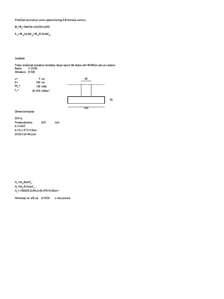 Temelj Samac Eurocod | PDF