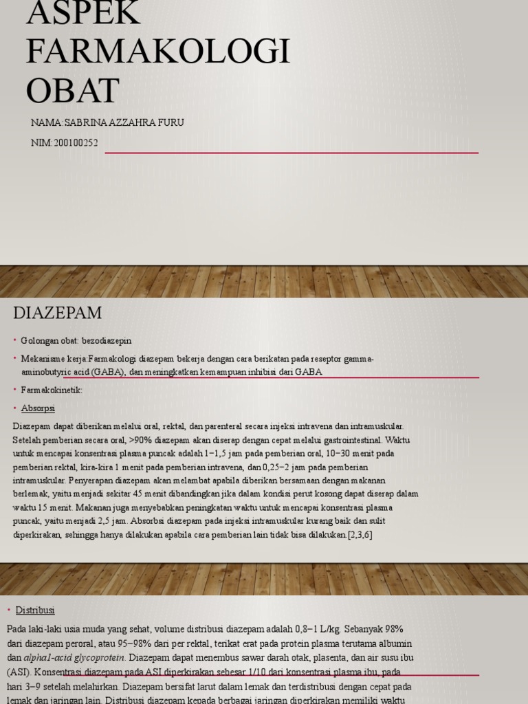Farmakologi Diazepam, Simetidin, Fenobarbital | PDF