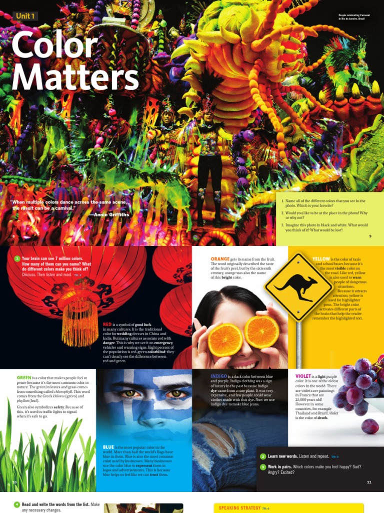 Color Matters: Unit 1 | PDF | Color | Green