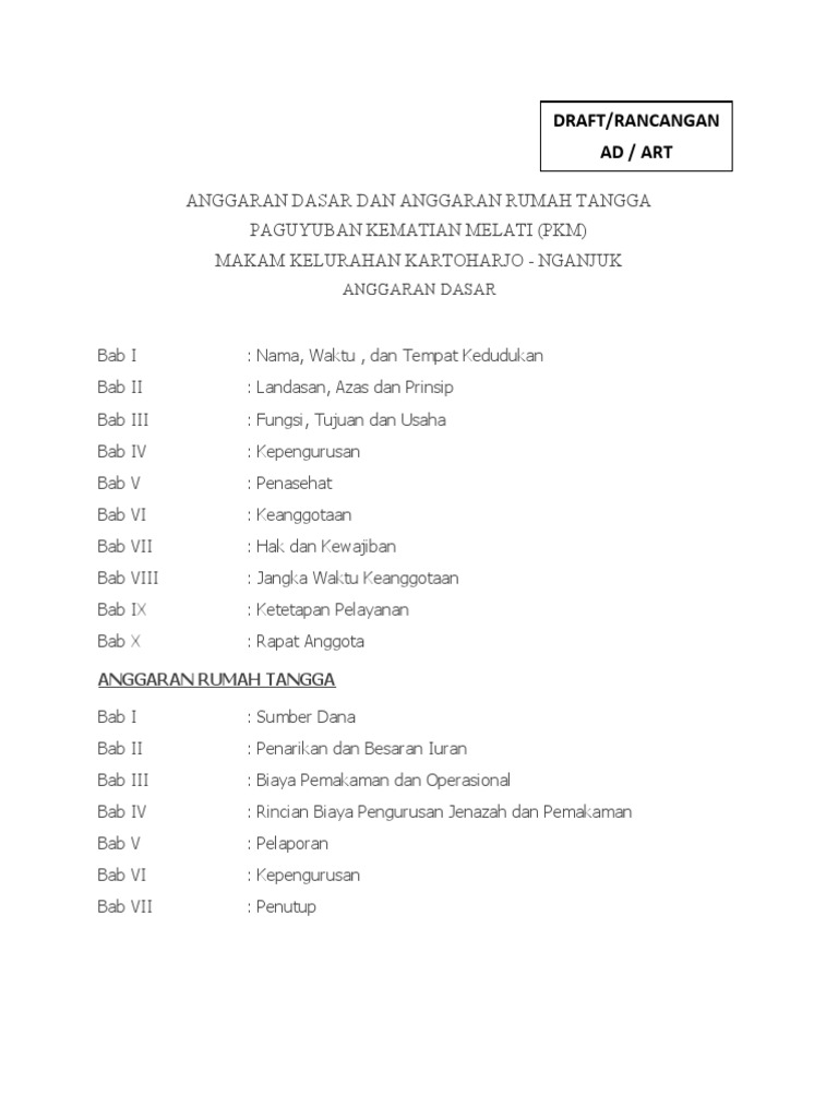 Draft Ad-Art Paguyuban Kematian | PDF