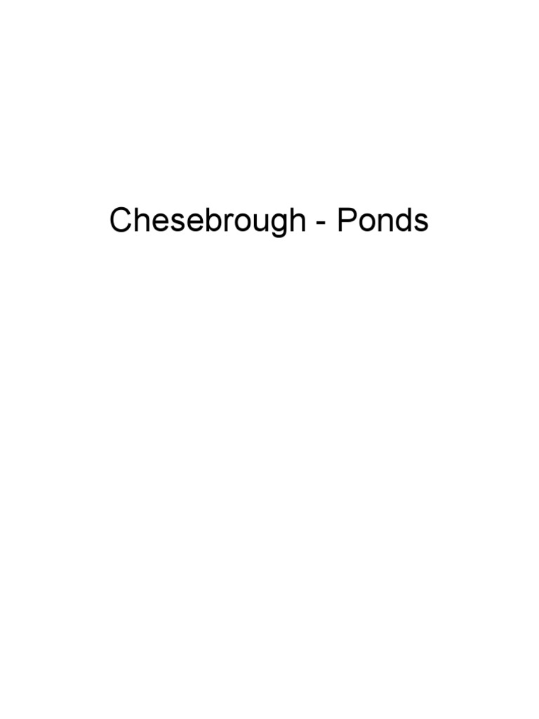 Chesebrough - Ponds | PDF | Marketing | Consumer Behaviour