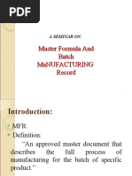 Batch Manufacturing Record SAMPLE | PDF | Tablet (Pharmacy) | Nature