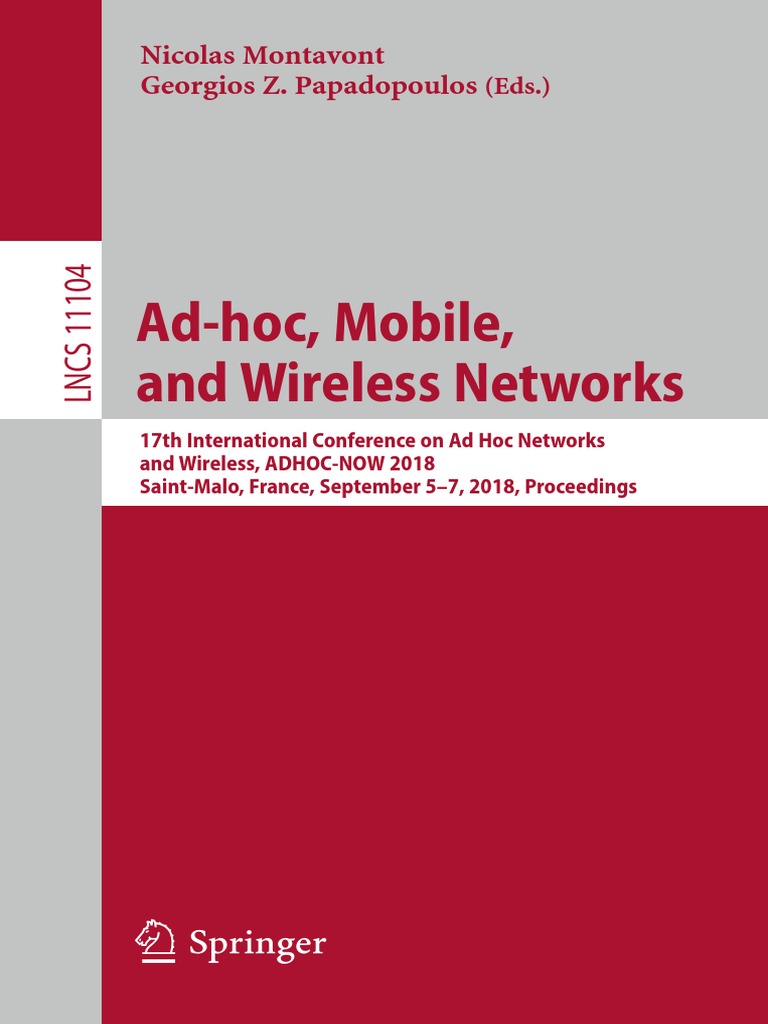 Adhoc Mobile And Wireless Networks 2018 Pdf Network Topology Routing