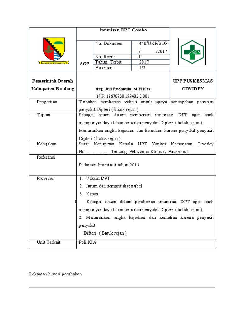 Imunisasi DPT Combo | PDF