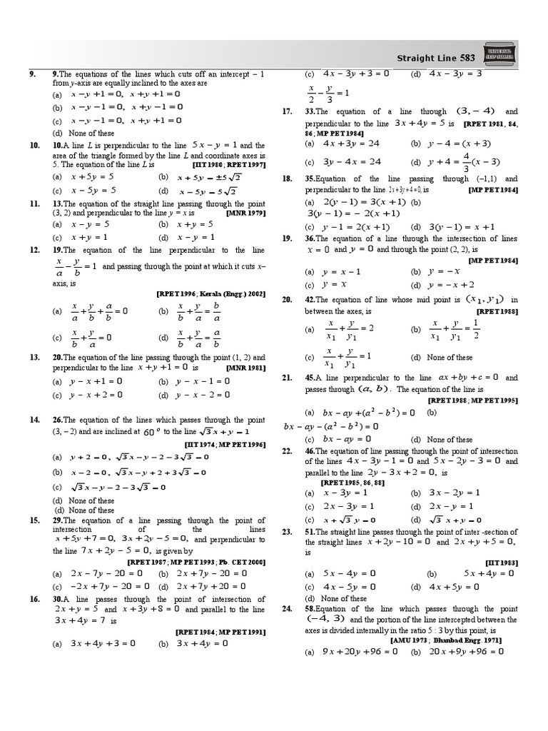 Q. Straight - (Part 1) | PDF | Line (Geometry) | Euclidean Plane Geometry
