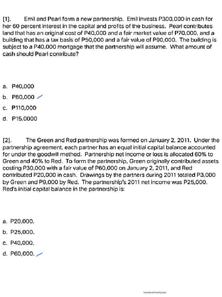 Partnership Formation Problems | PDF
