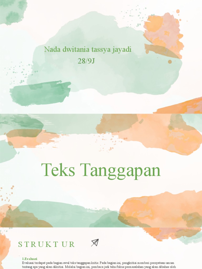 Struktur dan Contoh Teks Tanggapan | PDF