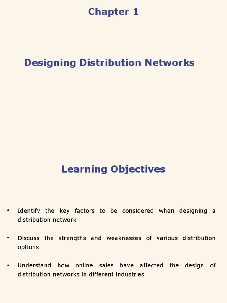 Key Factors in Distribution Network Design | PDF | Supply Chain ...