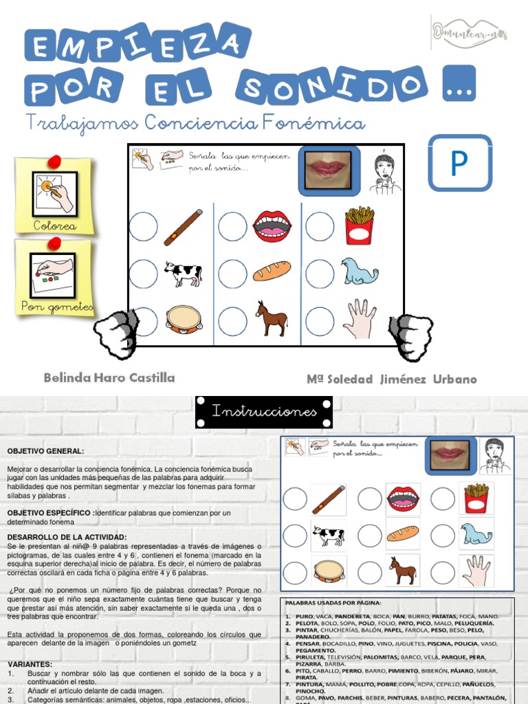 Conciencia Fon Empieza ... P Monfort | PDF | Palabra