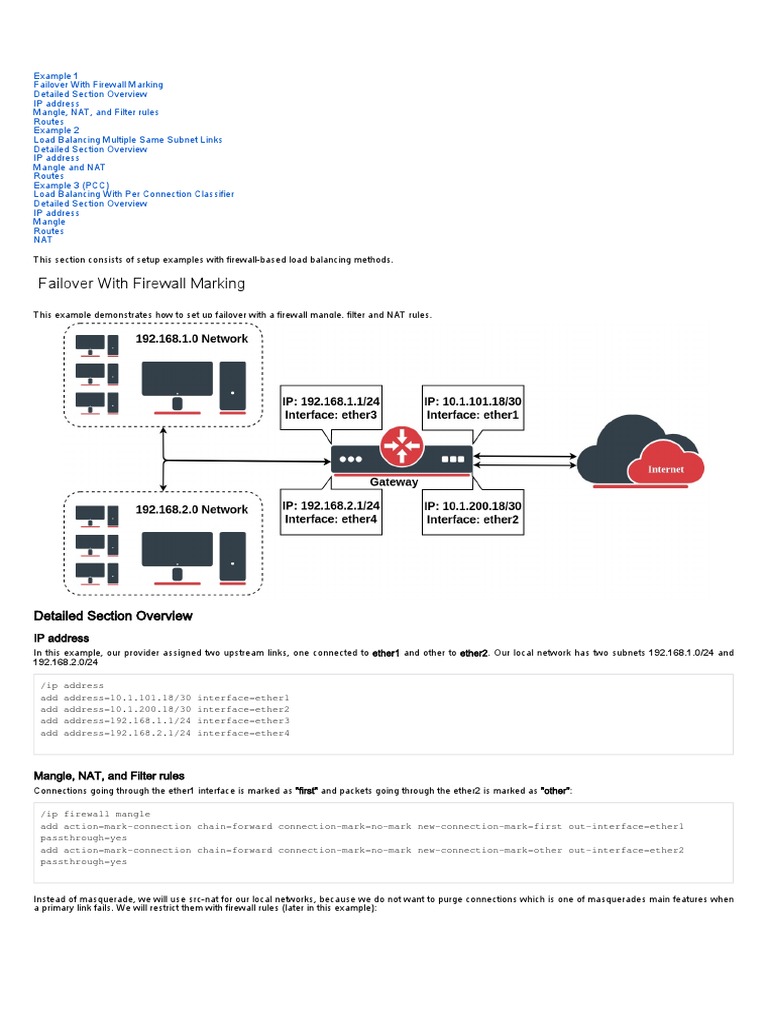 MIKROTIK - FIREWALL - Firewall Marking | PDF | Ip Address | Routing