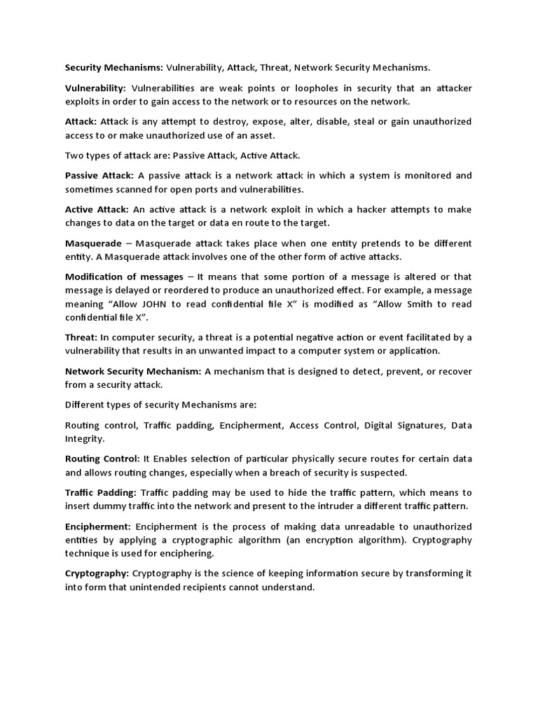 Information Security Notes | PDF | Cryptography | Computer Network