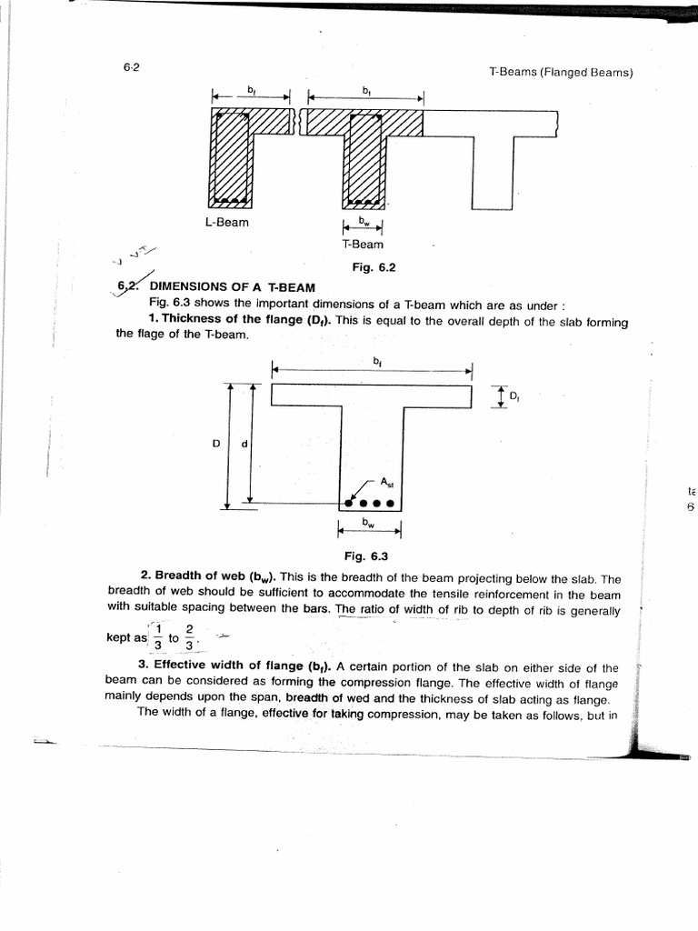 Design of T-Beam & Analysis | PDF