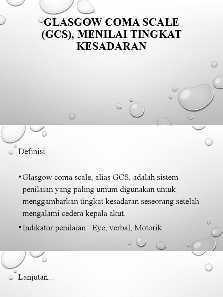 Glasgow Coma Scale (GCS), Lateralisasi, Reflek Pupil | PDF