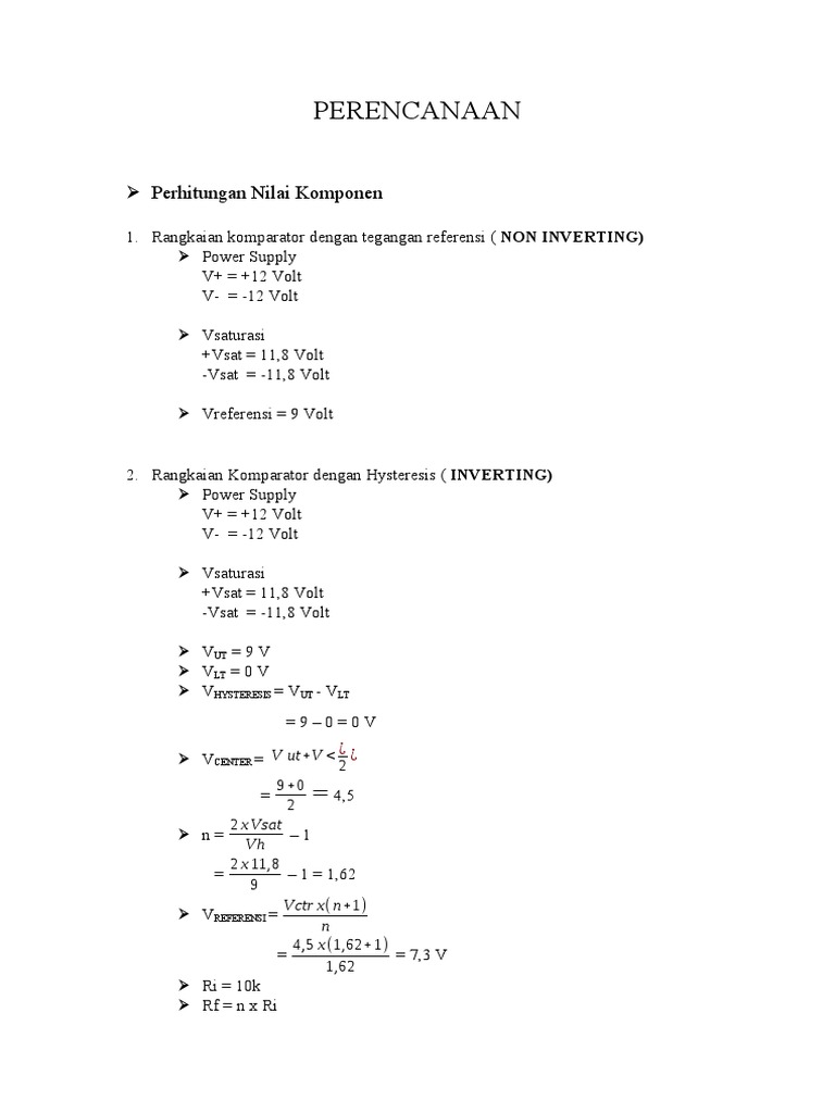 Rangkaian Komparator | PDF