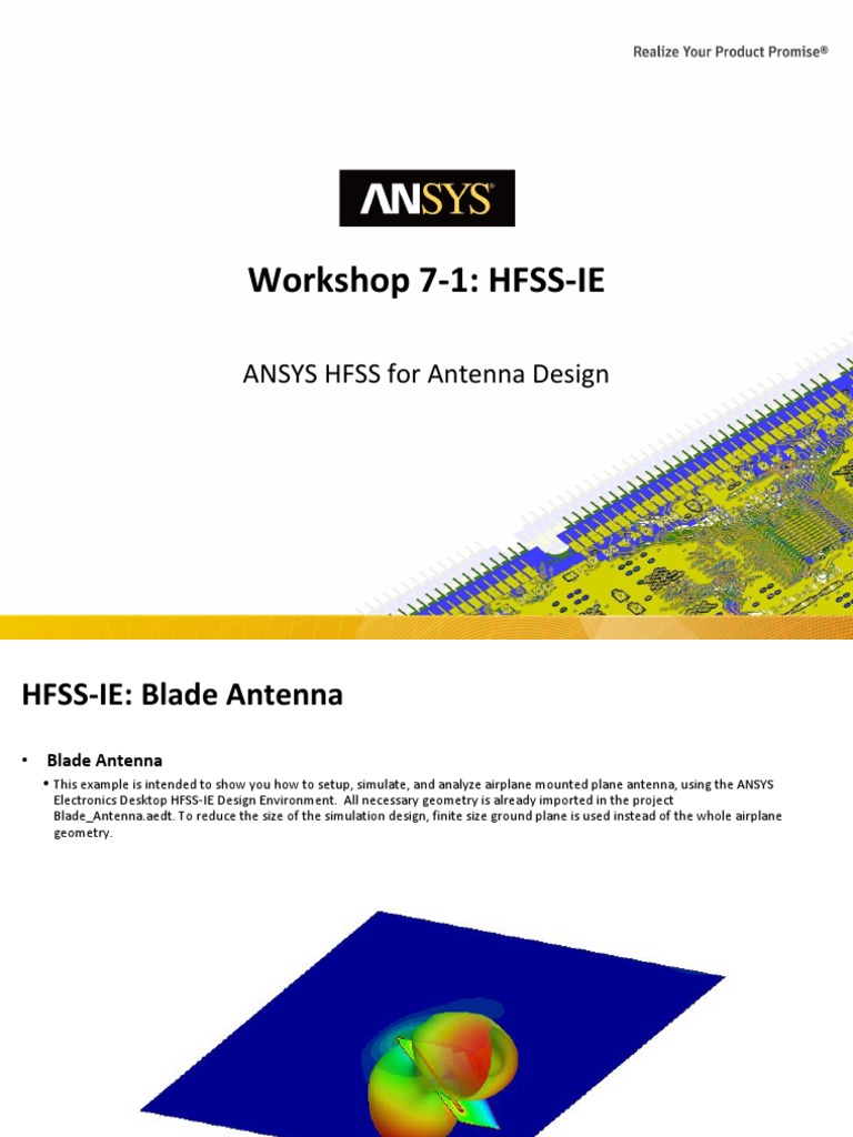 Workshop 7-1: HFSS-IE: ANSYS HFSS For Antenna Design | PDF | Menu ...
