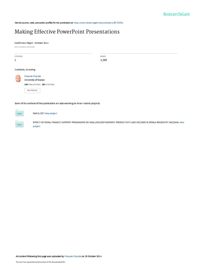 Making Effective Powerpoint Presentations: October 2014 | PDF ...