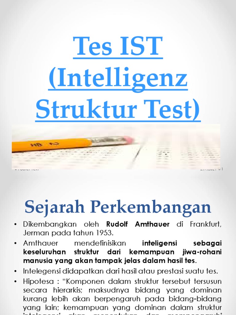 Tes IST (Intelligenz Struktur Test) - Dikonversi | PDF