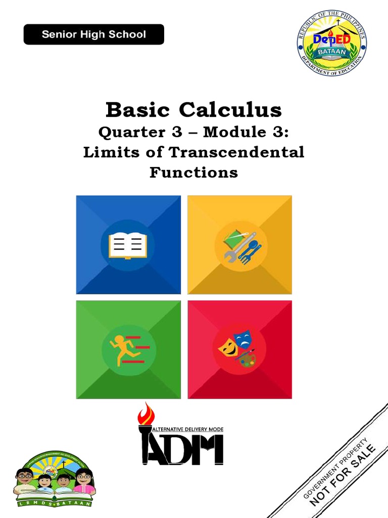 Basic Calculus: Quarter 3 - Module 3: Limits of Transcendental Functions | PDF | Function ...