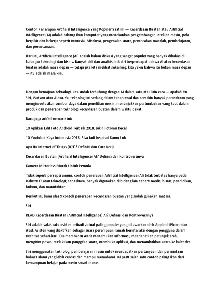 Contoh Penerapan AI-WPS Office | PDF | Komputer | Teknologi & Rekayasa