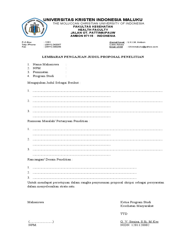 Research Proposal Submission Form | PDF
