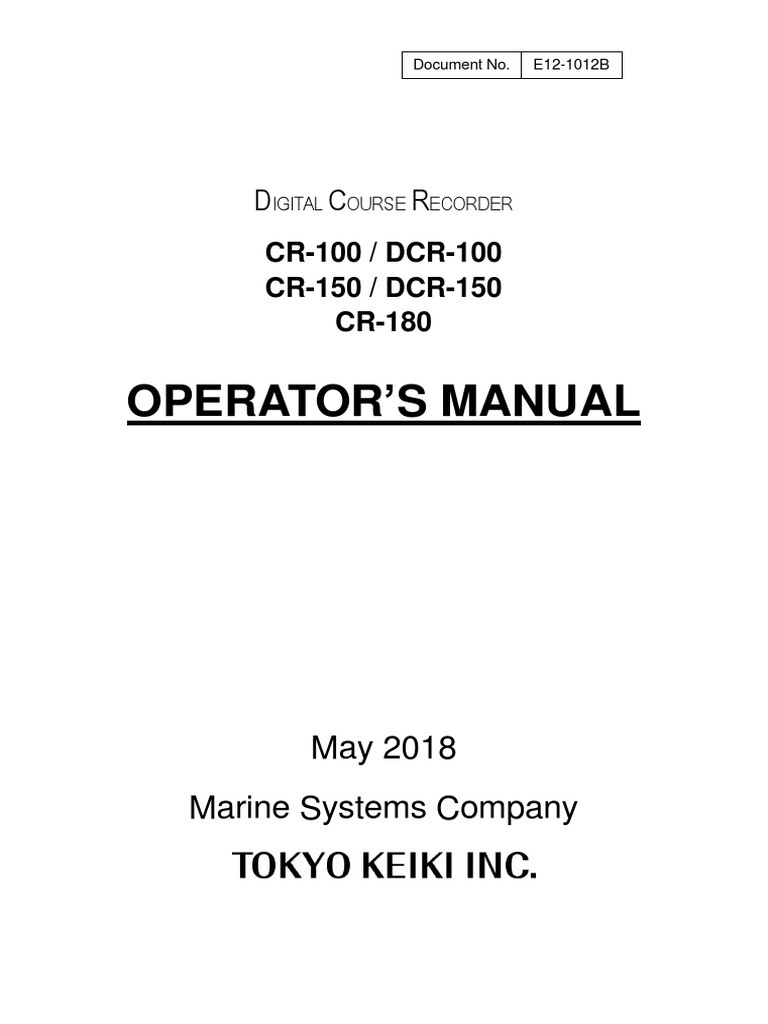 CR-100 Course Recorder | Download Free PDF | Electrical Wiring ...