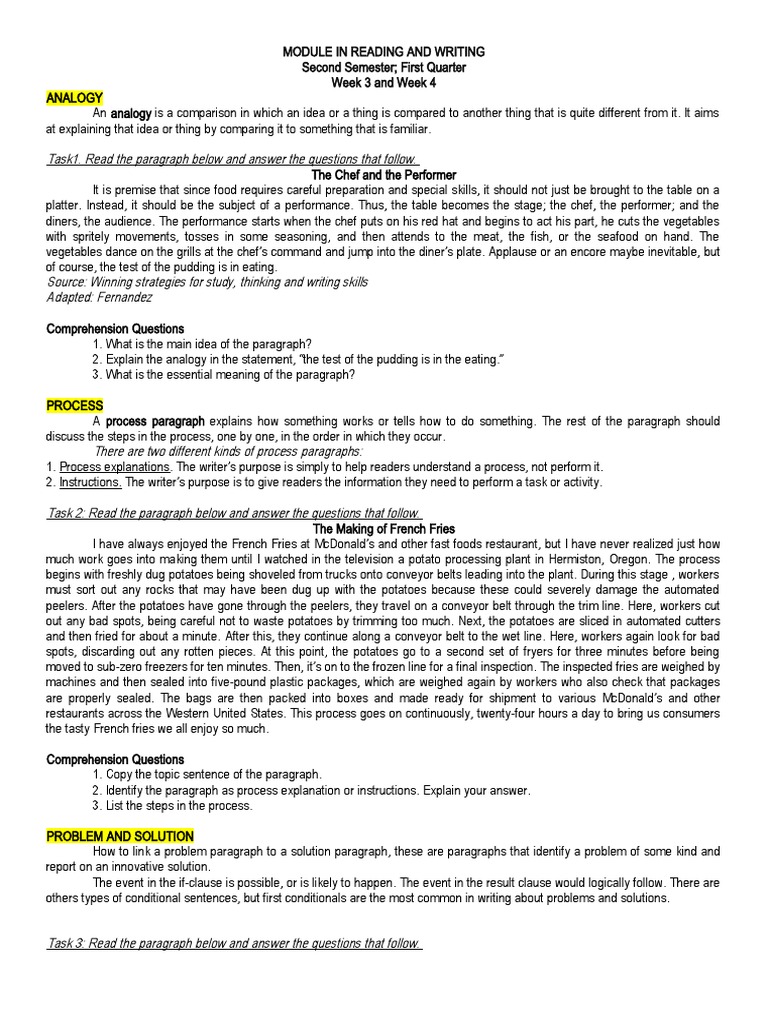 Making French fries: the process explained | PDF | Definition ...