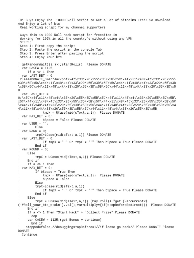 Free Bitcoin Hack Script Download Earn 10000 BTC | PDF | Notation ...