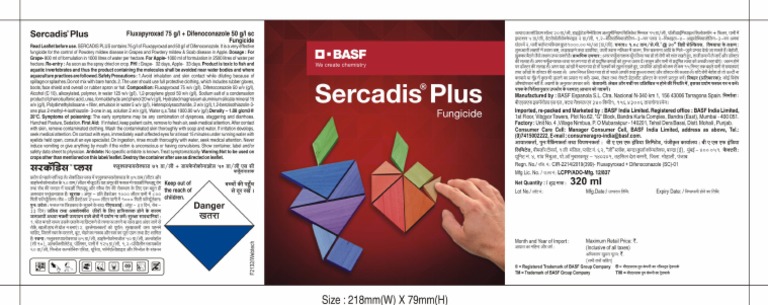 Sercadis Plus - 320 ML Label - 2019 0 | PDF