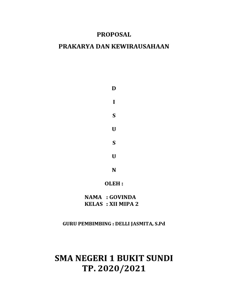 Proposal Kebab Rendang 2 | PDF