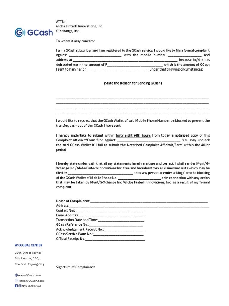 Complaint Form | PDF | Affidavit | Notary Public