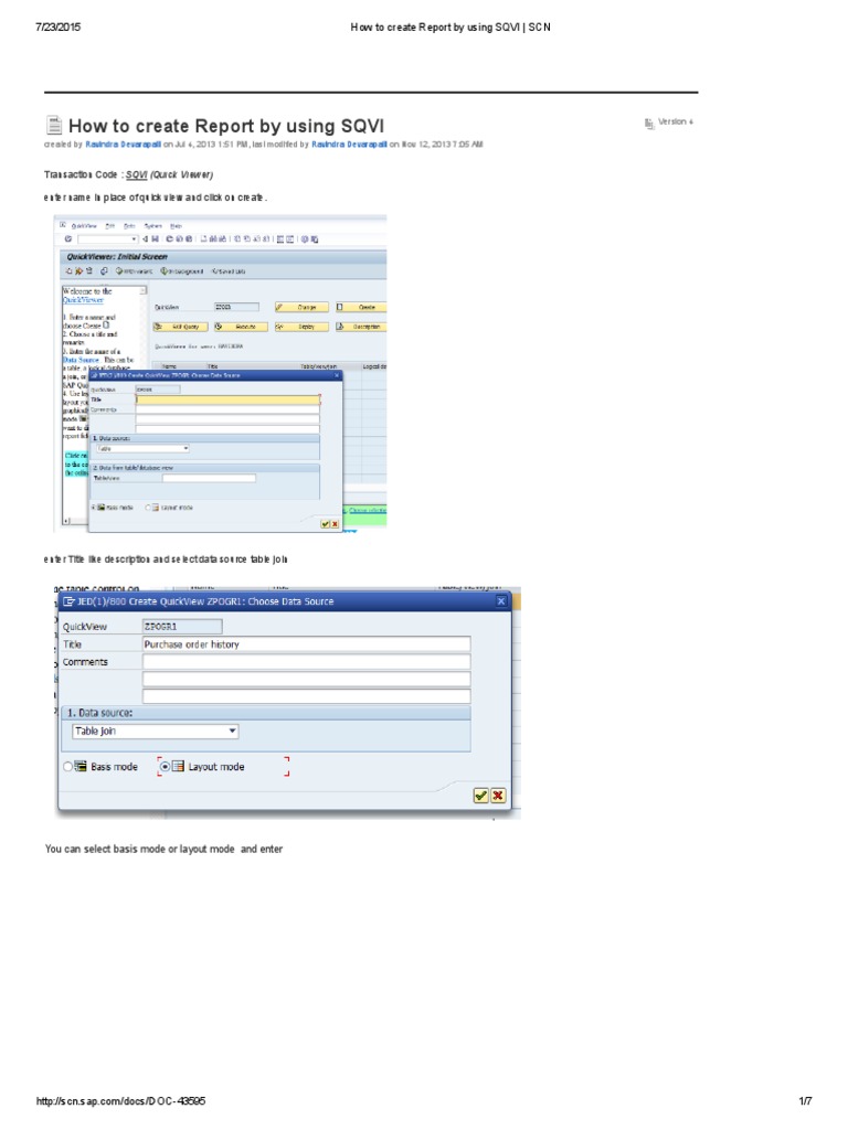 Create Report by Using Sqvi PR Po Purchase | PDF | Information Age | Data
