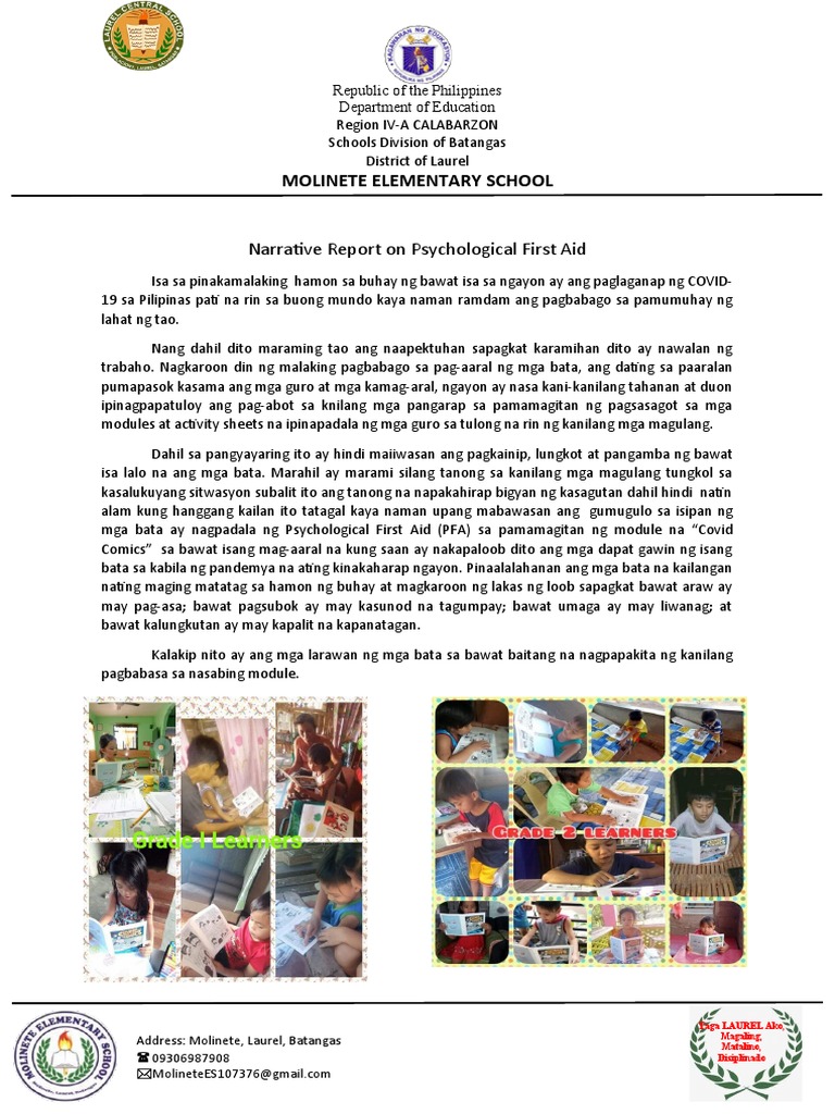 Narrative Psychological First Aid PFA | PDF