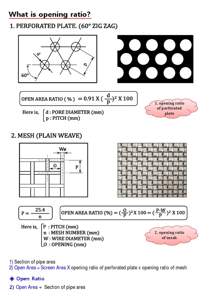 Open Area Ratio Calculations | PDF | Technology & Engineering