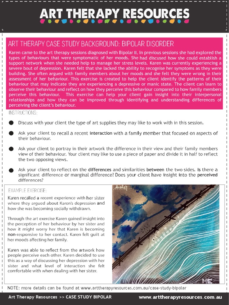 Case Study Bipolar Depression Art Therapy Exercise | PDF