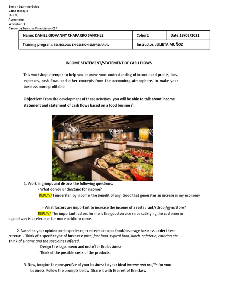 Workshop 3 Accounting | PDF | Income Statement | Gross Income