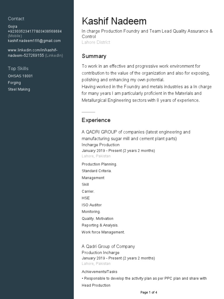 Kashif Nadeem Qadri Brothers | PDF | Foundry | Metals