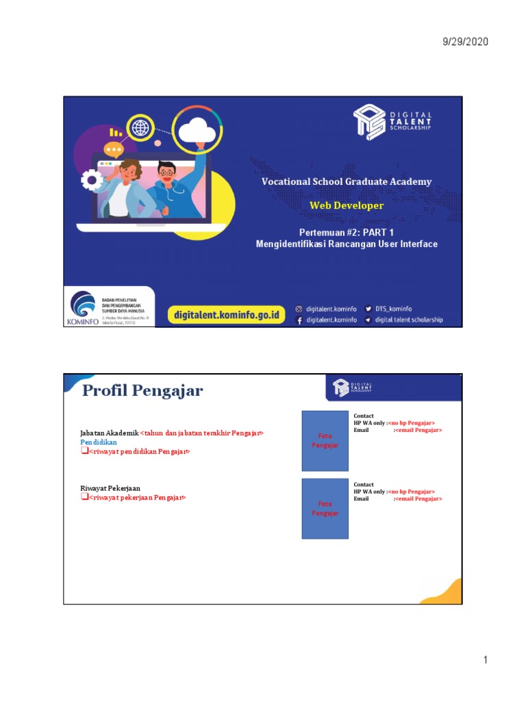 Materi Pertemuan 2 - Part 1 - Mengidentifikasi Rancangan User Interface | PDF