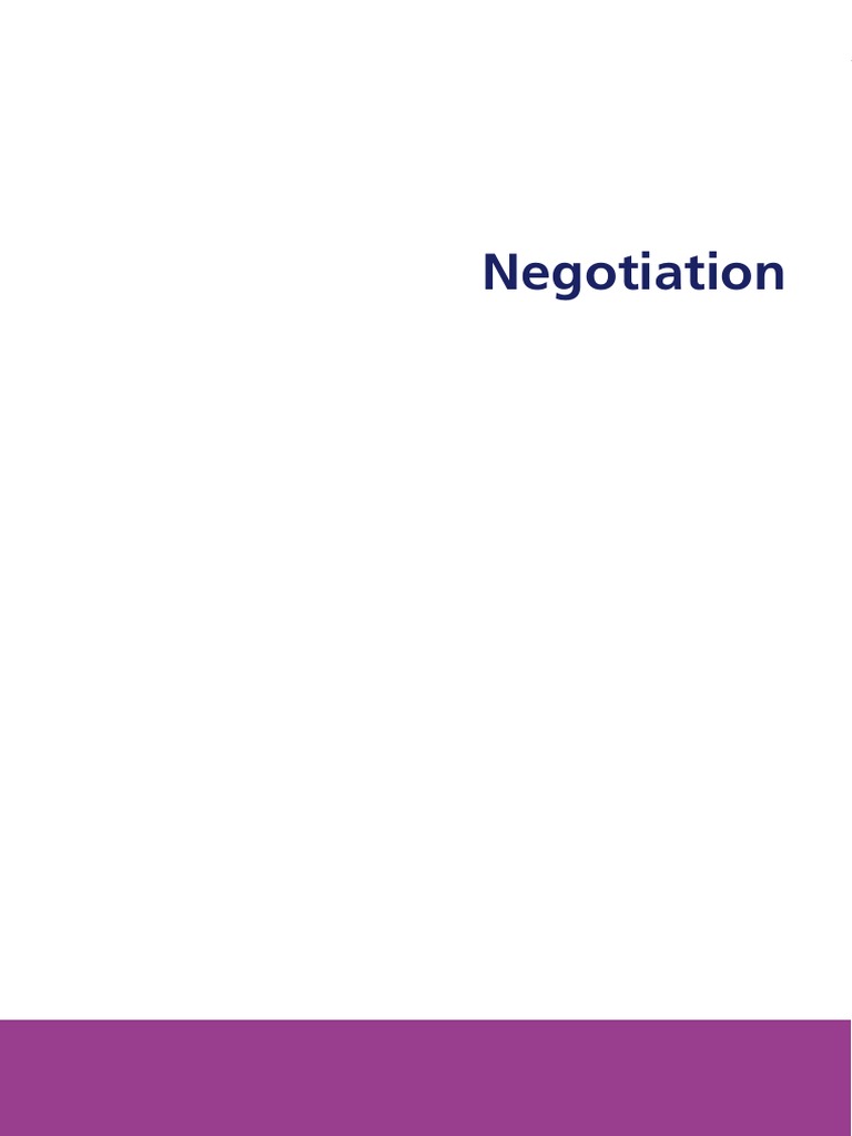 Negotiation: Topic Gateway Series | PDF | Negotiation | Goal