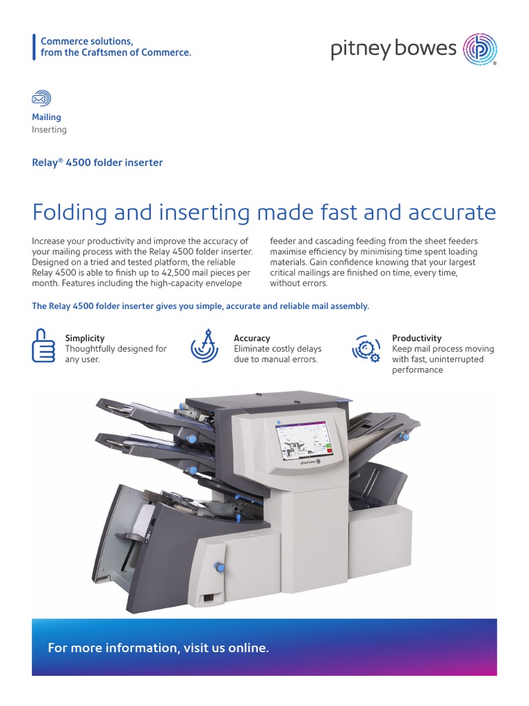 Folding and Inserting Made Fast and Accurate: Relay 4500 Folder ...