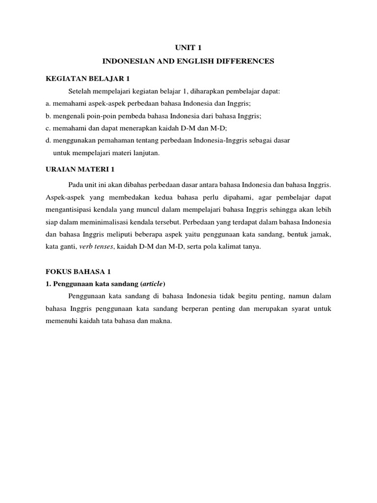 Dasar Bahasa Inggris 1 Pdf