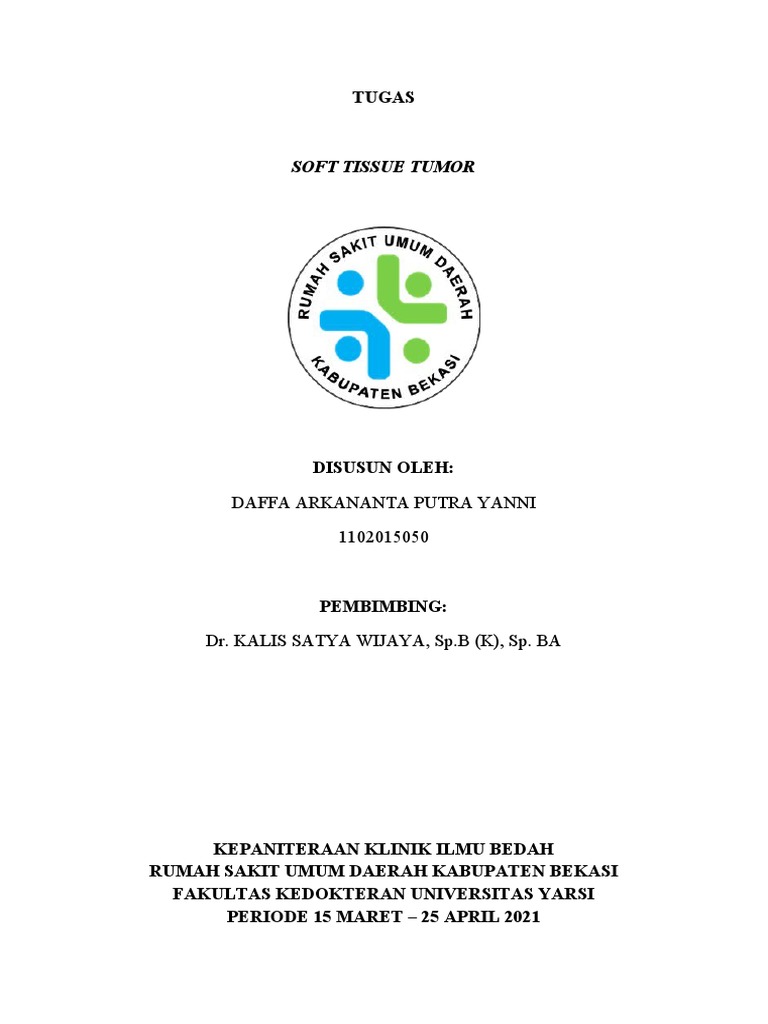 Tugas Soft Tissue Tumors - Daffa Arkananta (1102015050) | PDF
