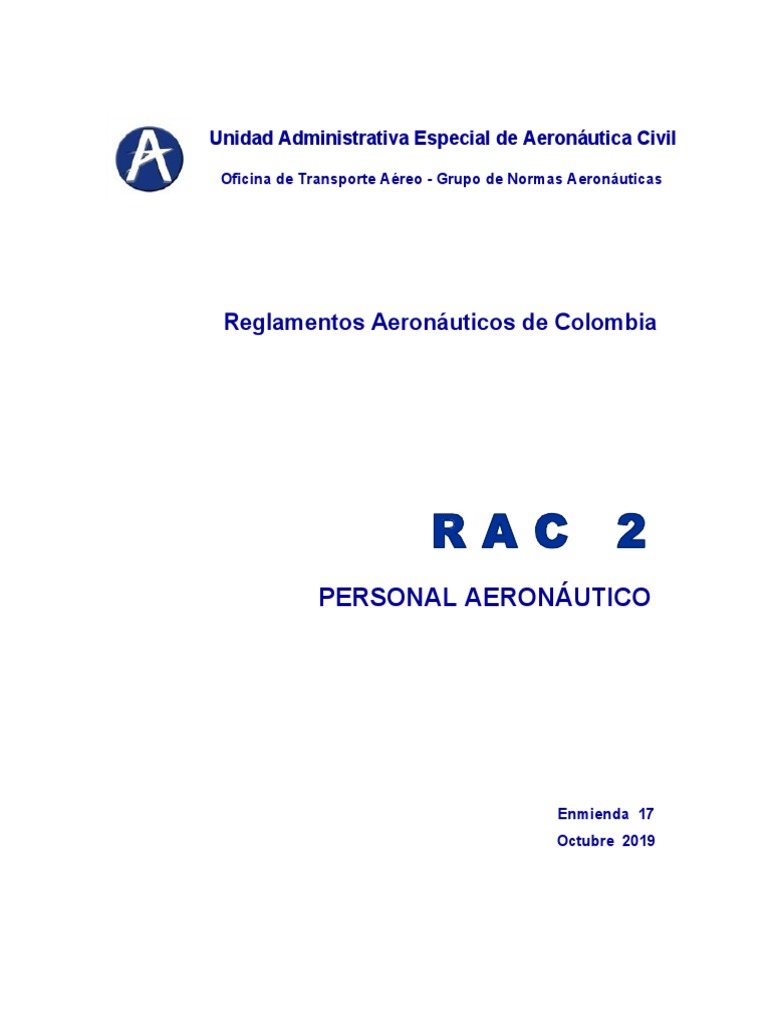RAC 2 - Personal Aeronáutico | PDF | Prueba (evaluación) | Avión