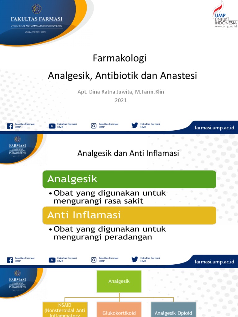 Farmakologi VI. Analgesik, Antibiotik Dan Anastesi | PDF