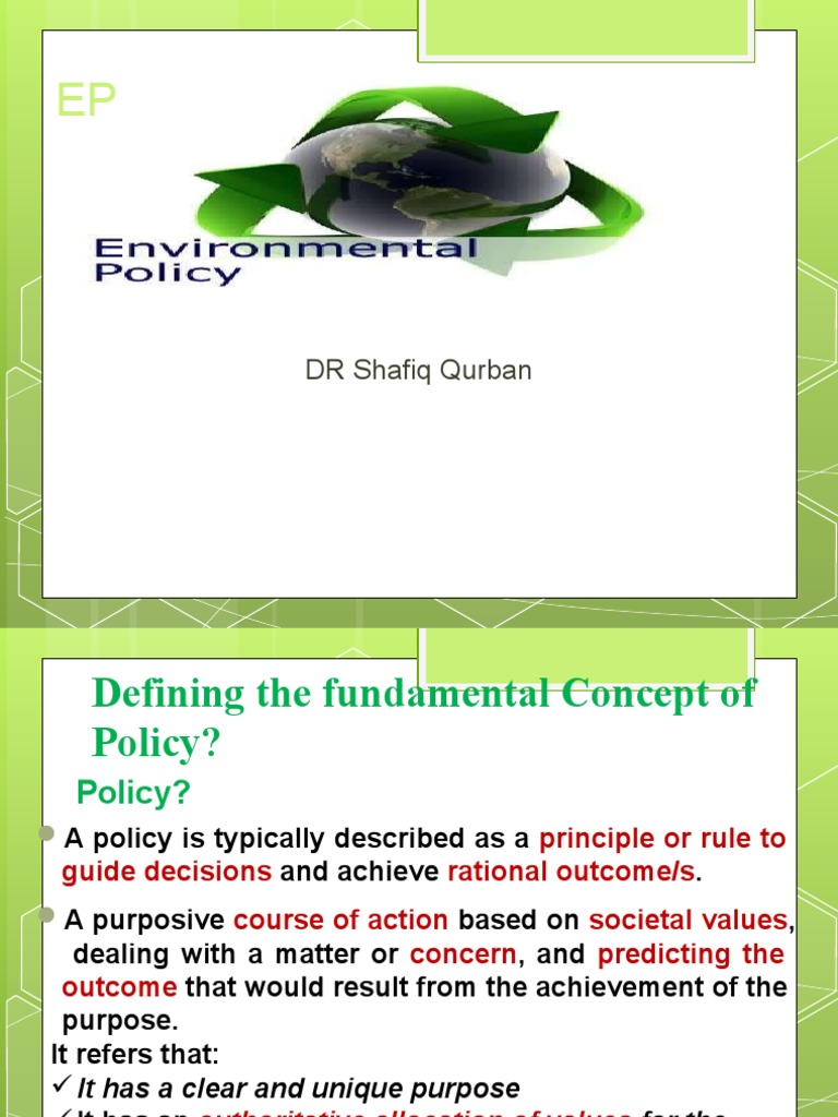 Environmental Policy | PDF | Environmental Policy | Policy