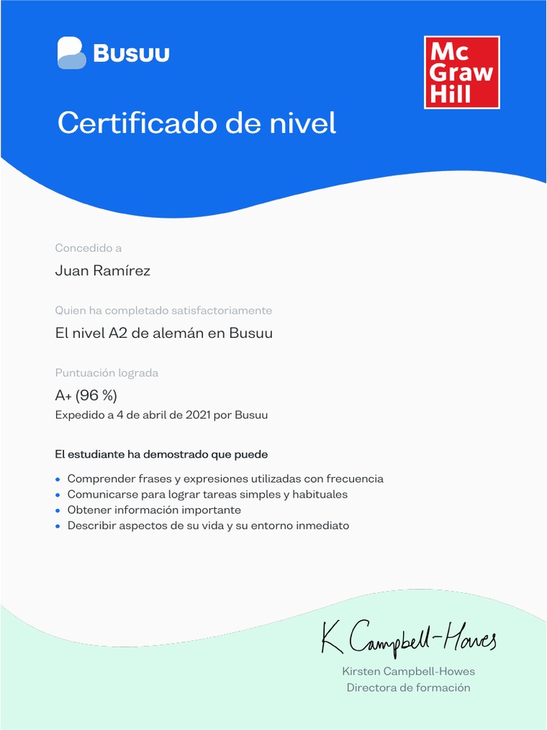 Certificado A2 | PDF