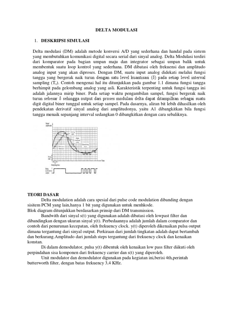 Delta Modulasi | PDF